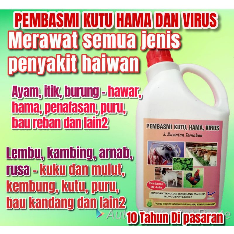 Pembasmi Kutu,Hama & 🦠 Virus Khas Untuk Haiwan Ternakan Unggas Dan ...