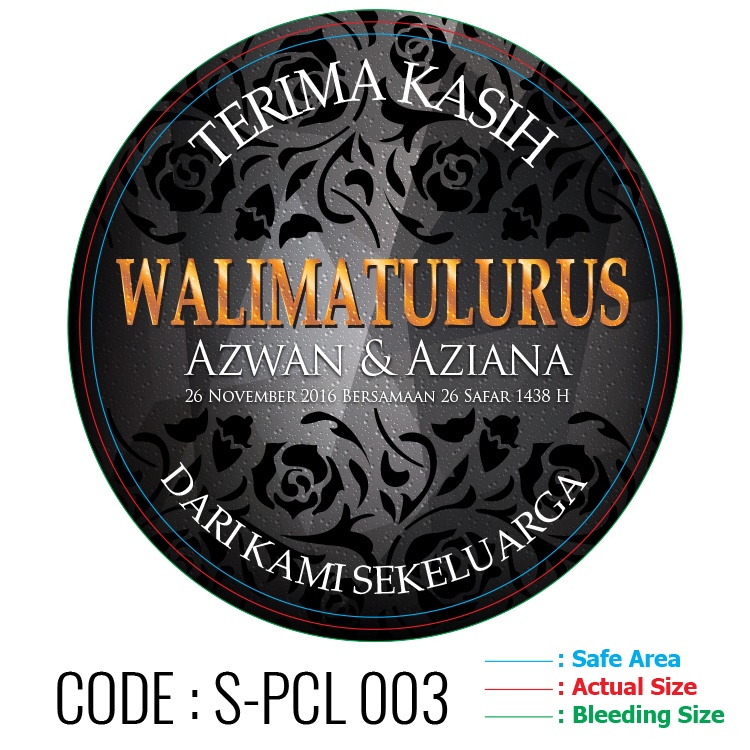 Sticker Kahwin DoorGift Warna Hitam 500 pcs | Shopee Malaysia