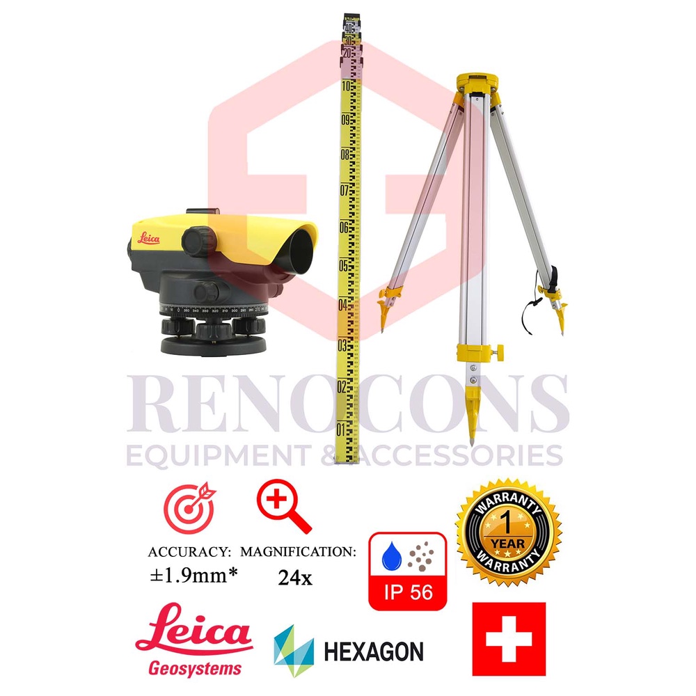 LEICA NA524 SURVEY AUTO LEVEL AUTOMATIC LEVEL DUMPY LEVEL OPTICAL LEVEL ...