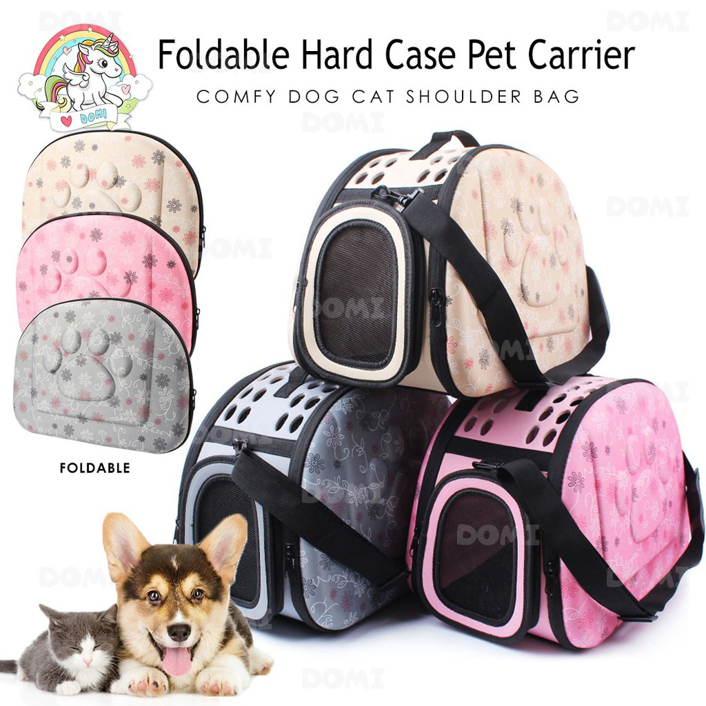 DOMI Comfy Hard Case Pet Carrier Foldable Dog Cat Kennel Cage Shoulder ...