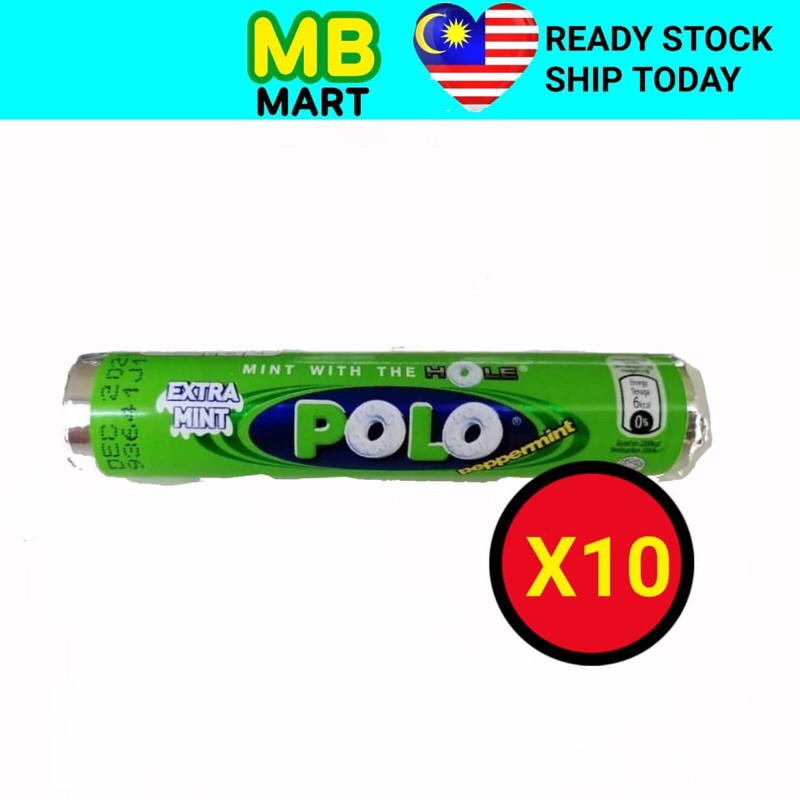 POLO Peppermint Candy 27g x 10 rolls | Shopee Malaysia