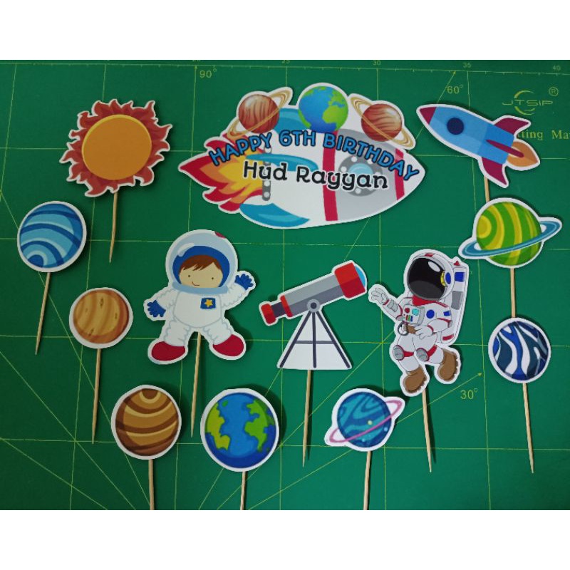 ASTRONAUT, ANGKASAWAN, ANGKASA LEPAS CAKE TOPPER | Shopee Malaysia