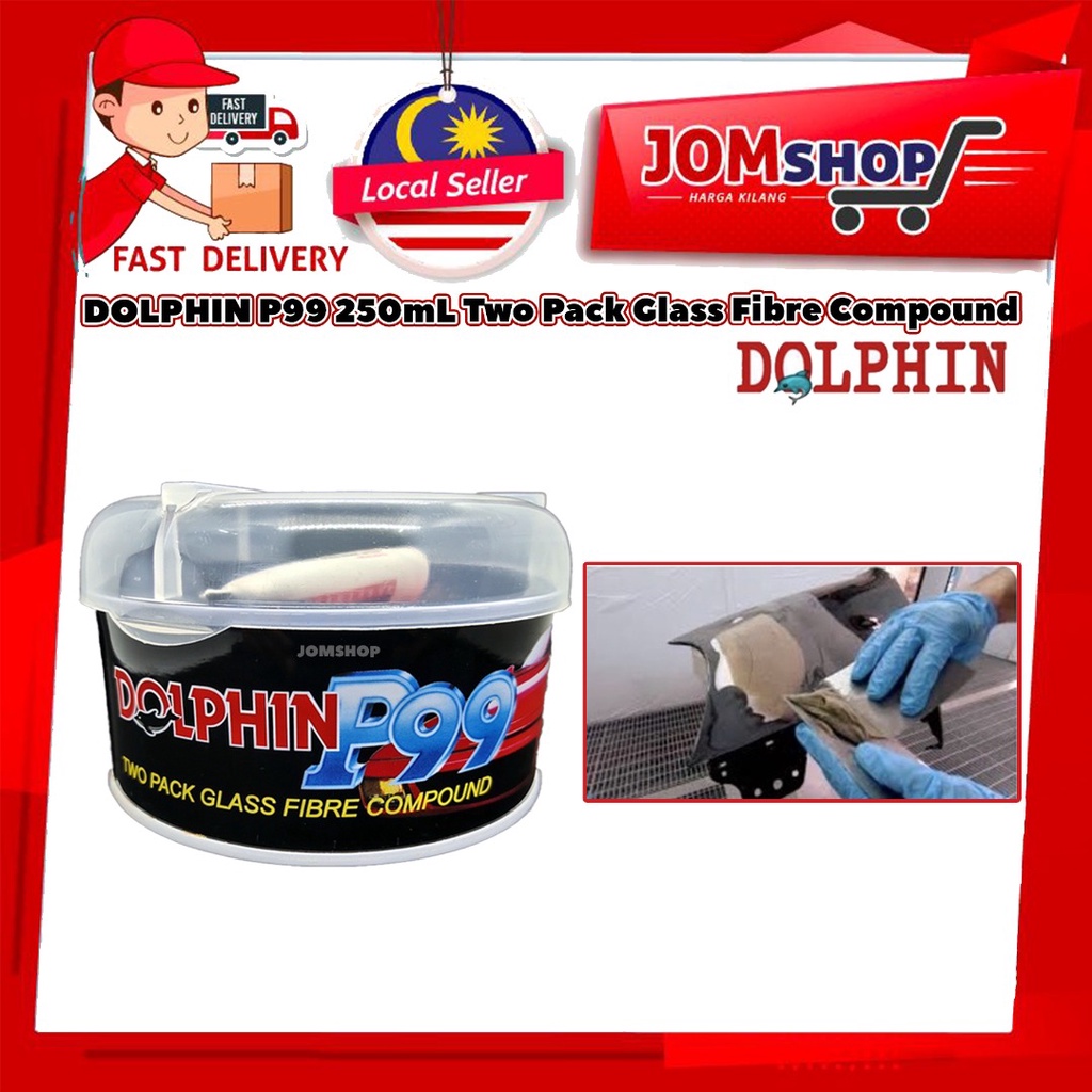 DOLPHIN P99 Two Pack Glass Fiber Compound 250mL Car Putty / DOLPHIN P99 ...
