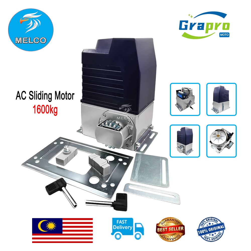 Grapro AC Sliding Motor Autogate Full Set (1600KG) Without Gear rack ...