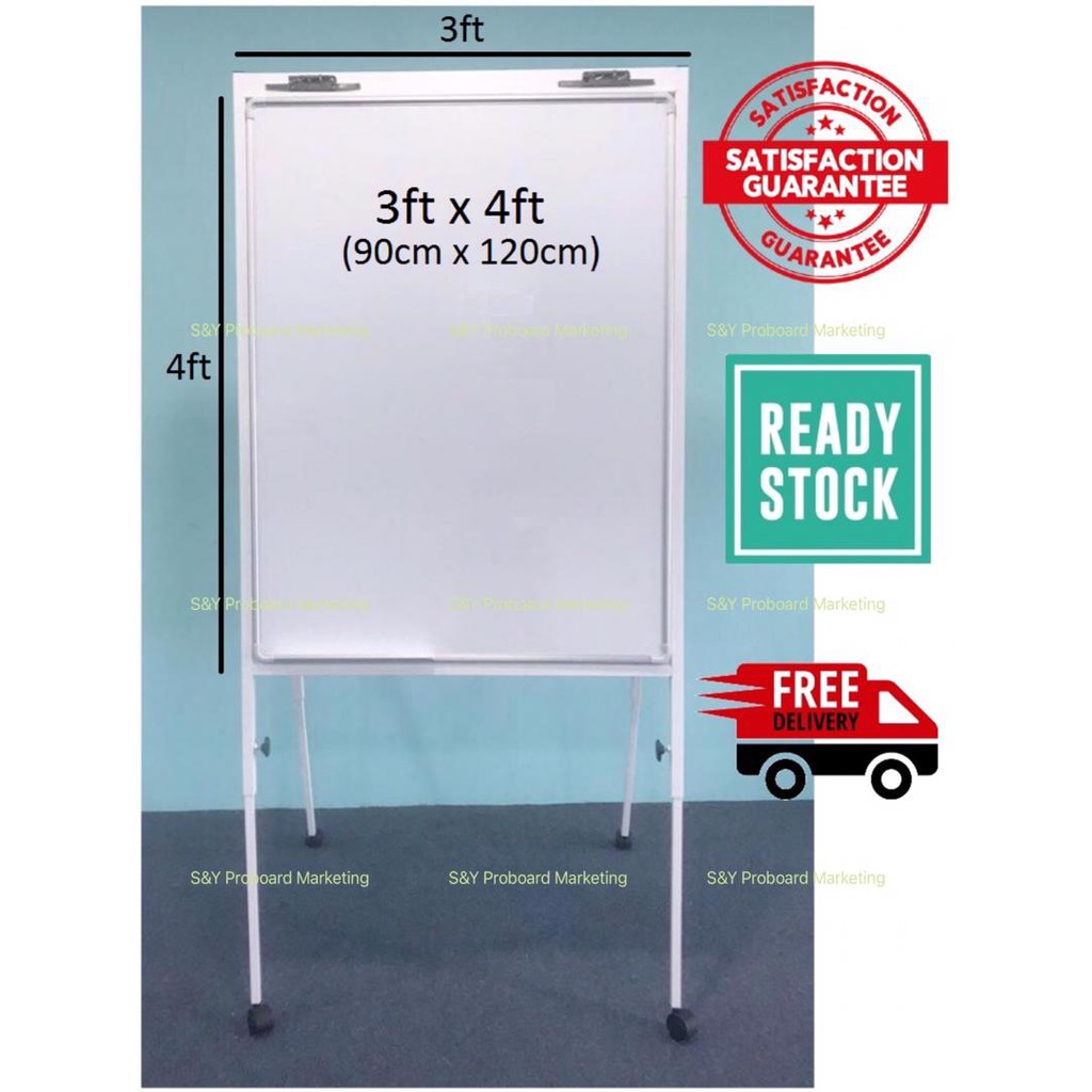 Flip Chart White Board Size 2x3 3x4 Magnetic | Shopee Malaysia