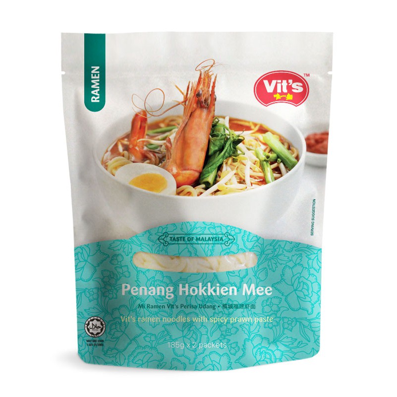 Vit's Ramen Penang Hokkien Prawn Mee Fresh (180g x 2 pkts) 槟城福建虾面 唯一面 ...