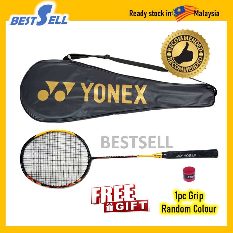 YONEX RACKET WITH FULL COVER FREE GRIP!! BEST DEAL!! | Shopee Malaysia
