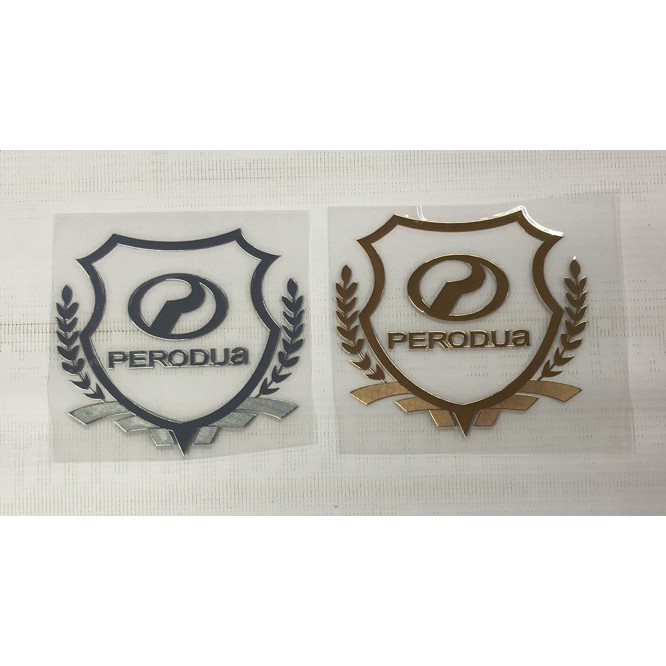 PERODUA LOGO SILVER/GOLD BODY STICKER DECORATIVE EMBLEM | Shopee Malaysia