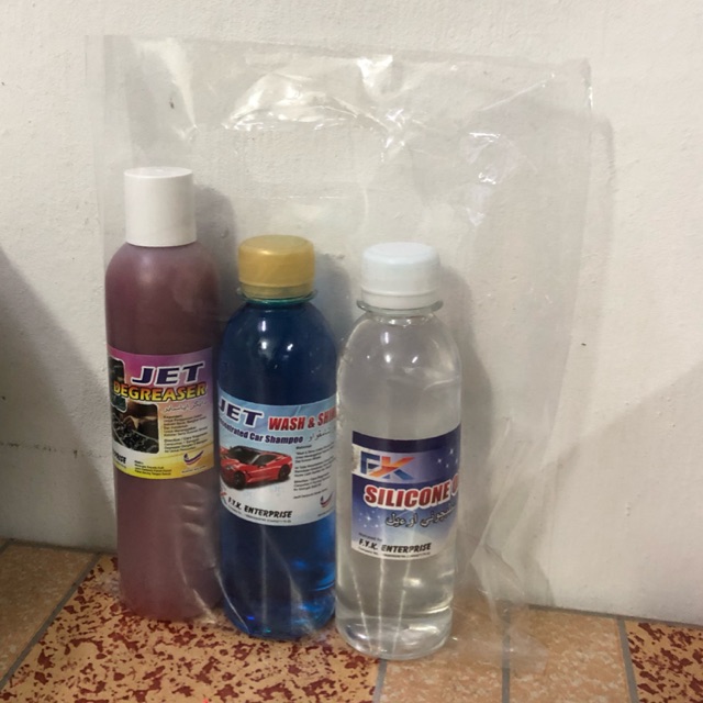 🔥READY STOCK🔥🇲🇾1 SET(Car Shampoo+Silicon Oil+Degreaser) 280ml | Shopee ...
