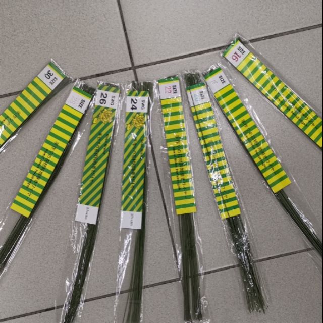 Dawai Bunga | Handicraft | Floral Wire Hijau Putih | Shopee Malaysia