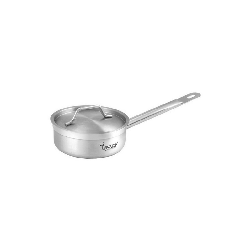 【Qware】3-ply Stainless Steel Sandwich Bottom Saute Pan with Lid (16/18 ...