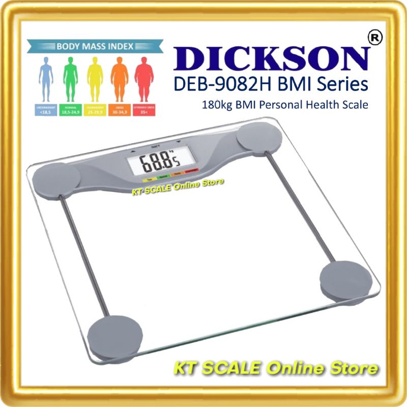 DICKSON DIGITAL BODY WEIGHING SCALE WITH BMI COUNTING 180KG | Shopee ...
