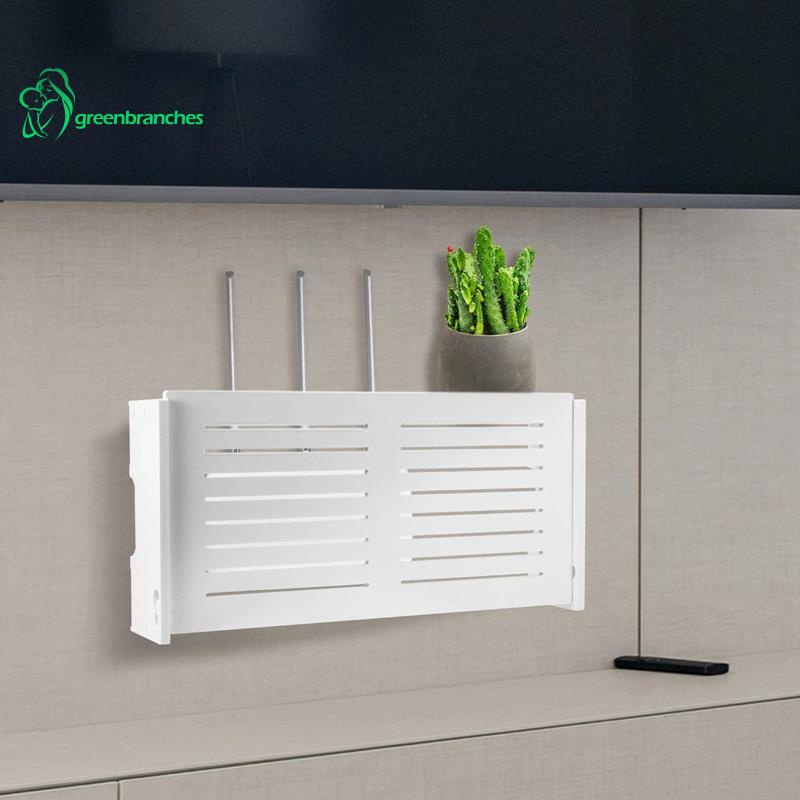 Wifi Router Storage Box Wall Mounted Wireless Panel Shelf Home Decor ...