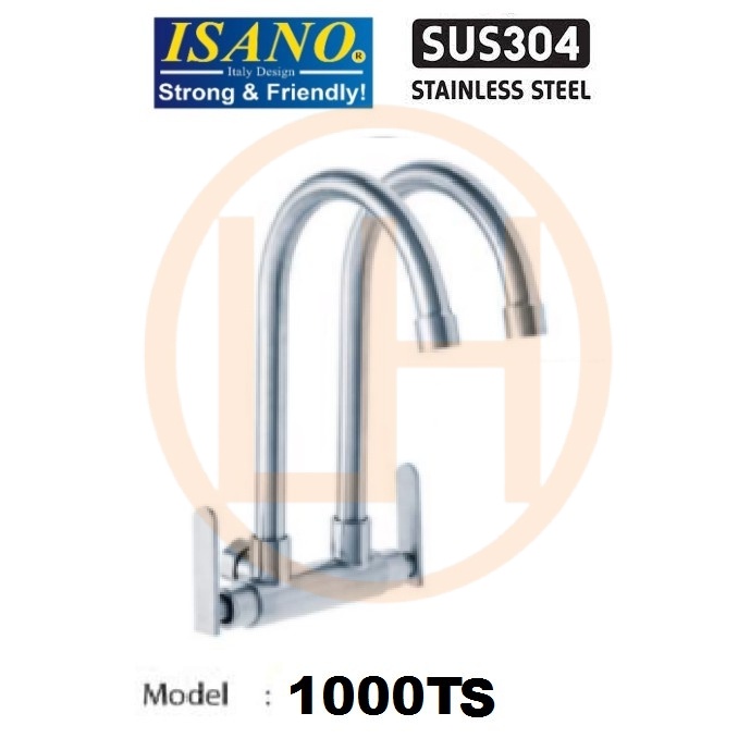 ISANO TWIN SWAN NECK TAP WALL TYPE - 1000TS | Shopee Malaysia