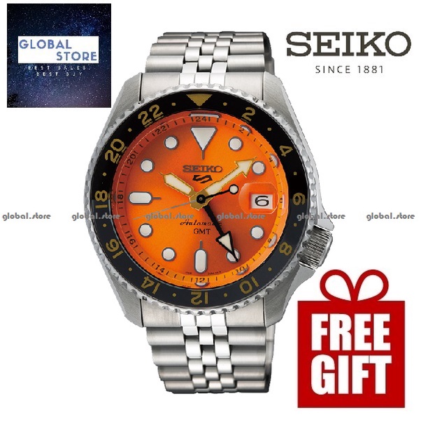 Seiko 5 SSK005K1 Men's SKX Sports Style GMT Automatic Stainless Steel ...