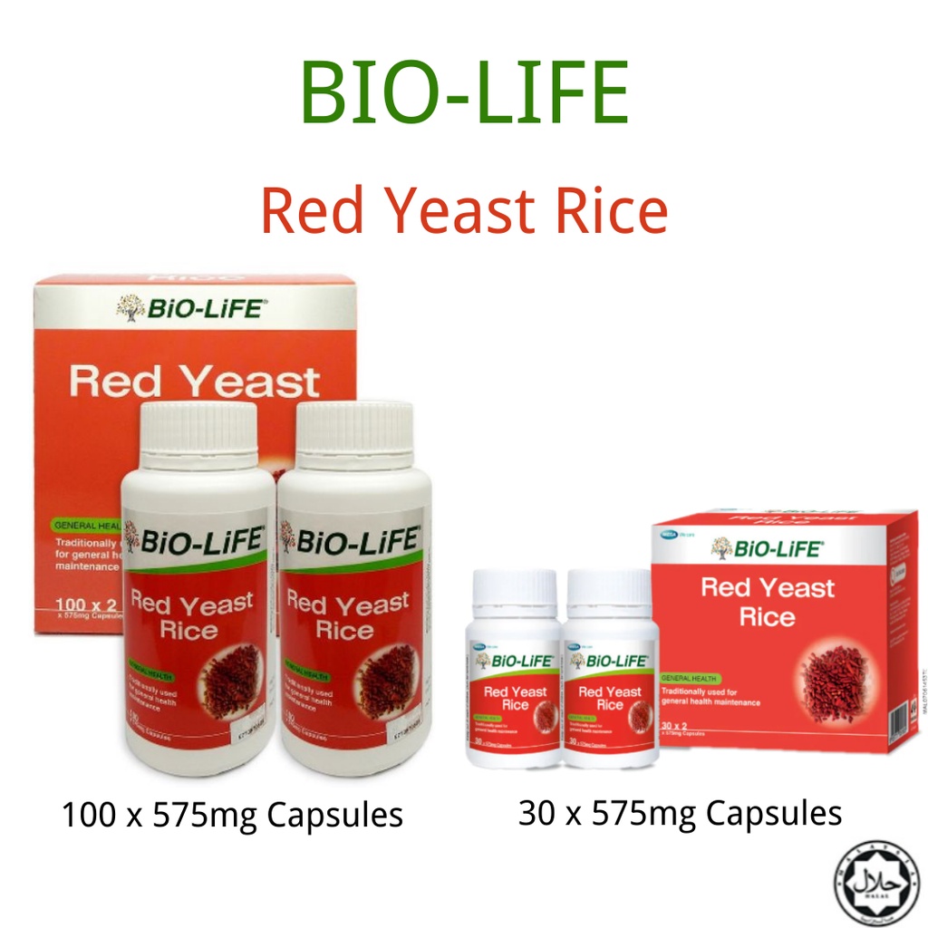 BIO- LIFE RED YEAST RICE (30'S/100'S) | Shopee Malaysia