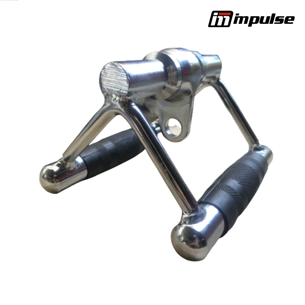 Gym Double D Handle Revolving Bar With Rubber Handgrips Pulley ...