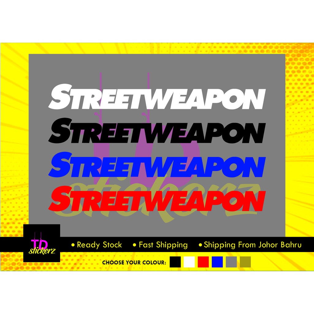 STREETWEAPON CAR STICKER | Shopee Malaysia