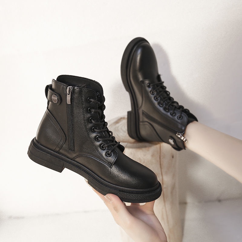 Martin Boots Women Autumn Winter New 2025 Black Thick-Soled British ...