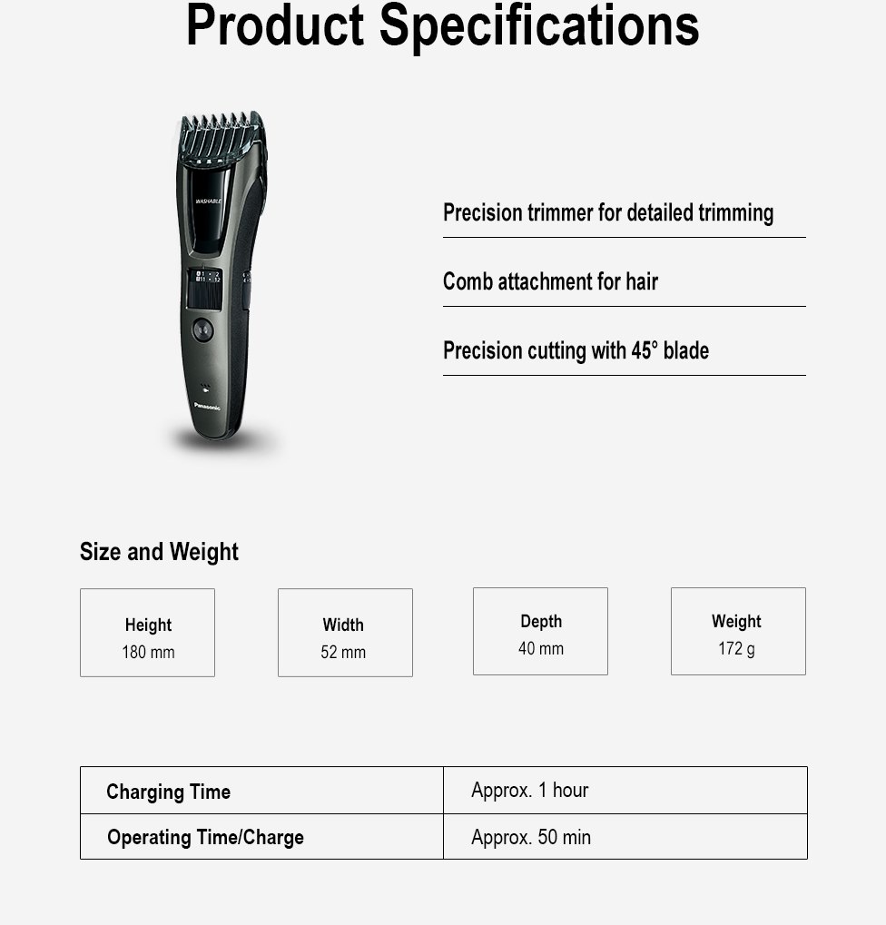 PANASONIC ER-GB60 TRIMMER 240V HAIR & BEARD ER-GB60-K451 | Shopee Malaysia