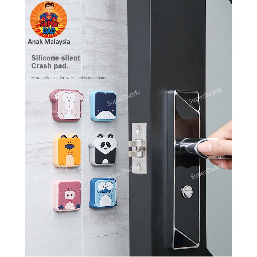 Door Stopper Silicone Wall Protector Shock Absorbent Slam Door Bumper ...