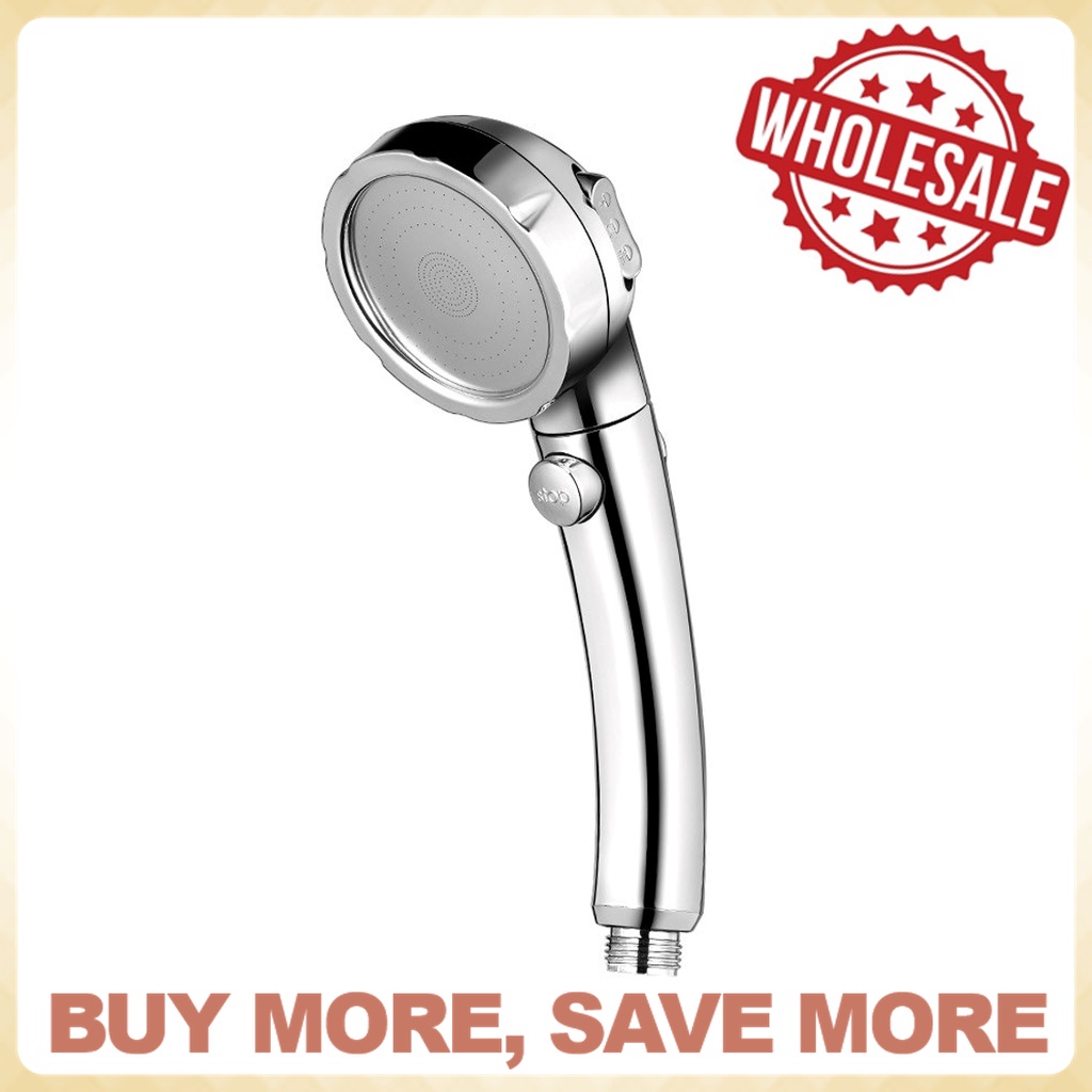 [Ready Stock]High Pressure Spray Turbo Shower Head One-Key Stop Water ...