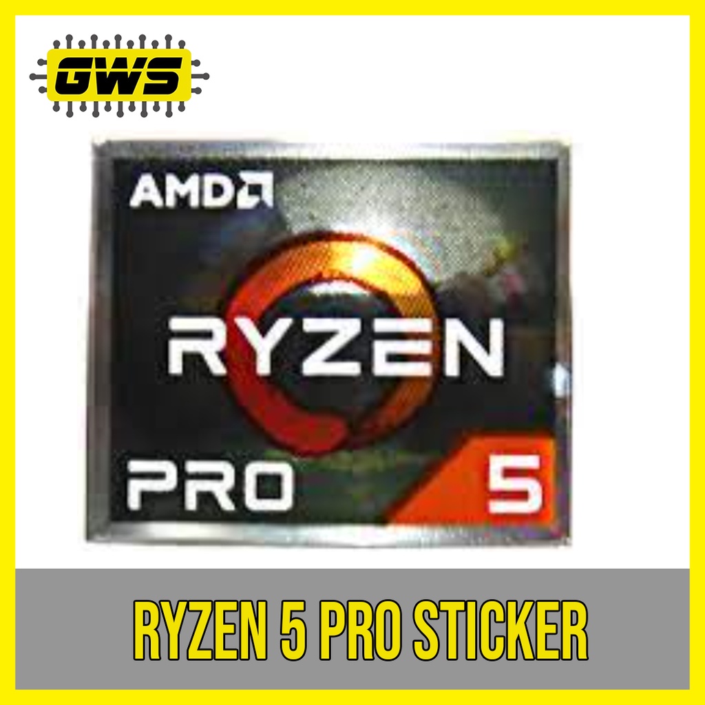 Original AMD RYZEN 5 PRO CPU Computer Sticker Notebook Label | Shopee ...