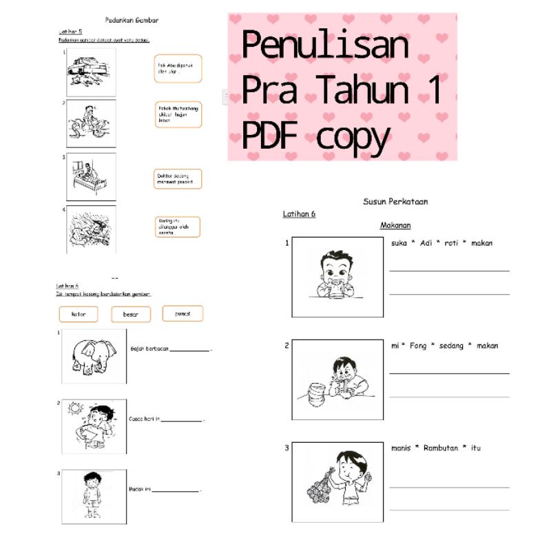 (PDF) Penulisan Pra Tahun 1 - Latihan prasekolah | Shopee Malaysia