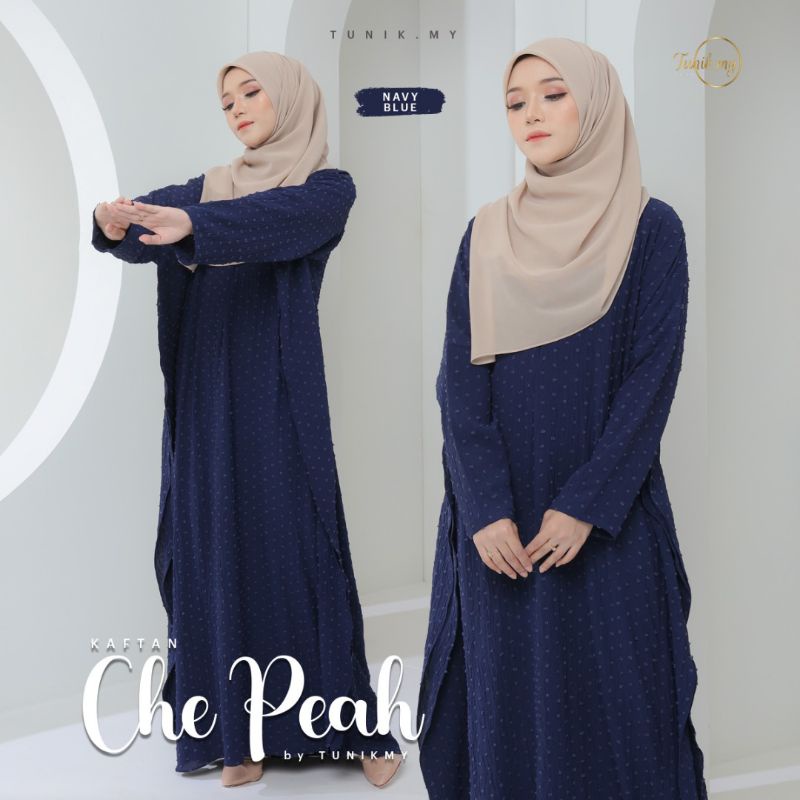 Kaftan Che Peah Plus Size BF Friendly Tunikmy Embroidery Crepe Nightware Night Dress Jubah ...