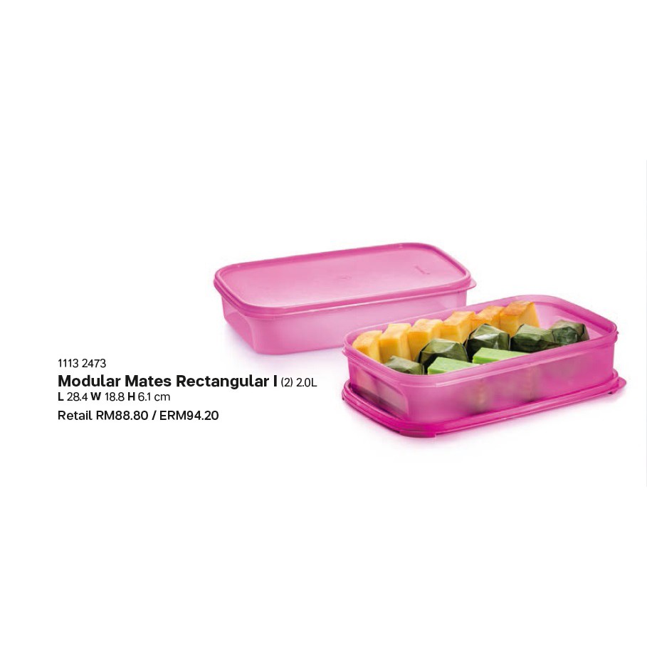 Tupperware Modular Mates Rectangular 2L | Shopee Malaysia