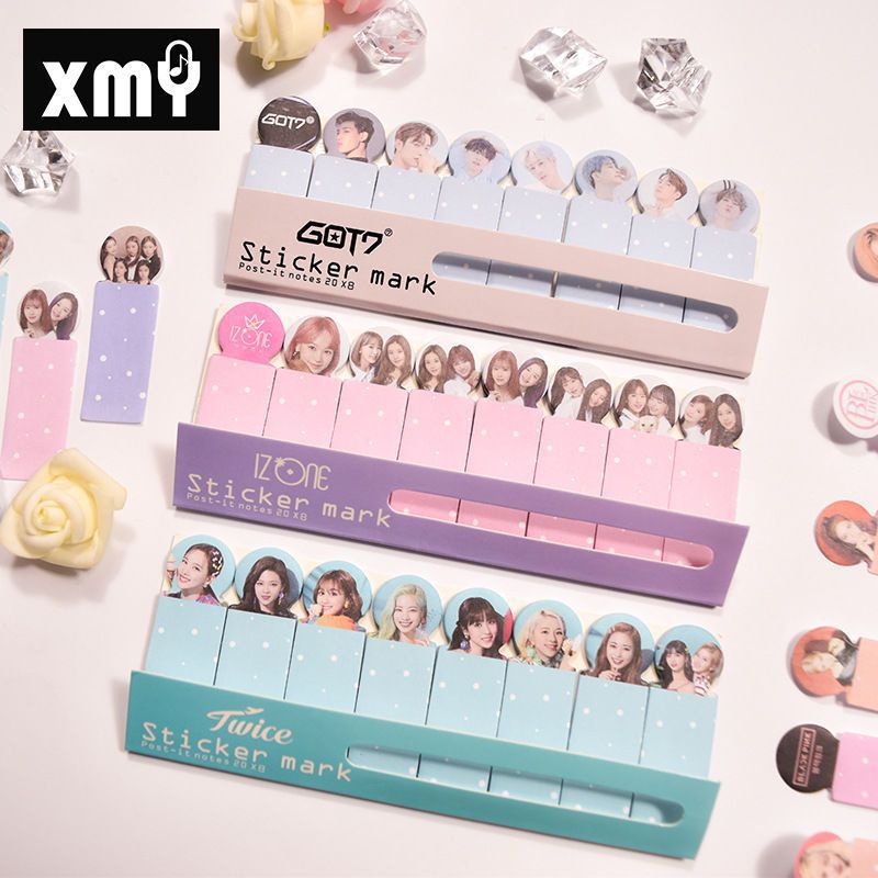 Stationery Kpop Korean Sticky Note Memo Pad Label Sticker Bookmarks ...