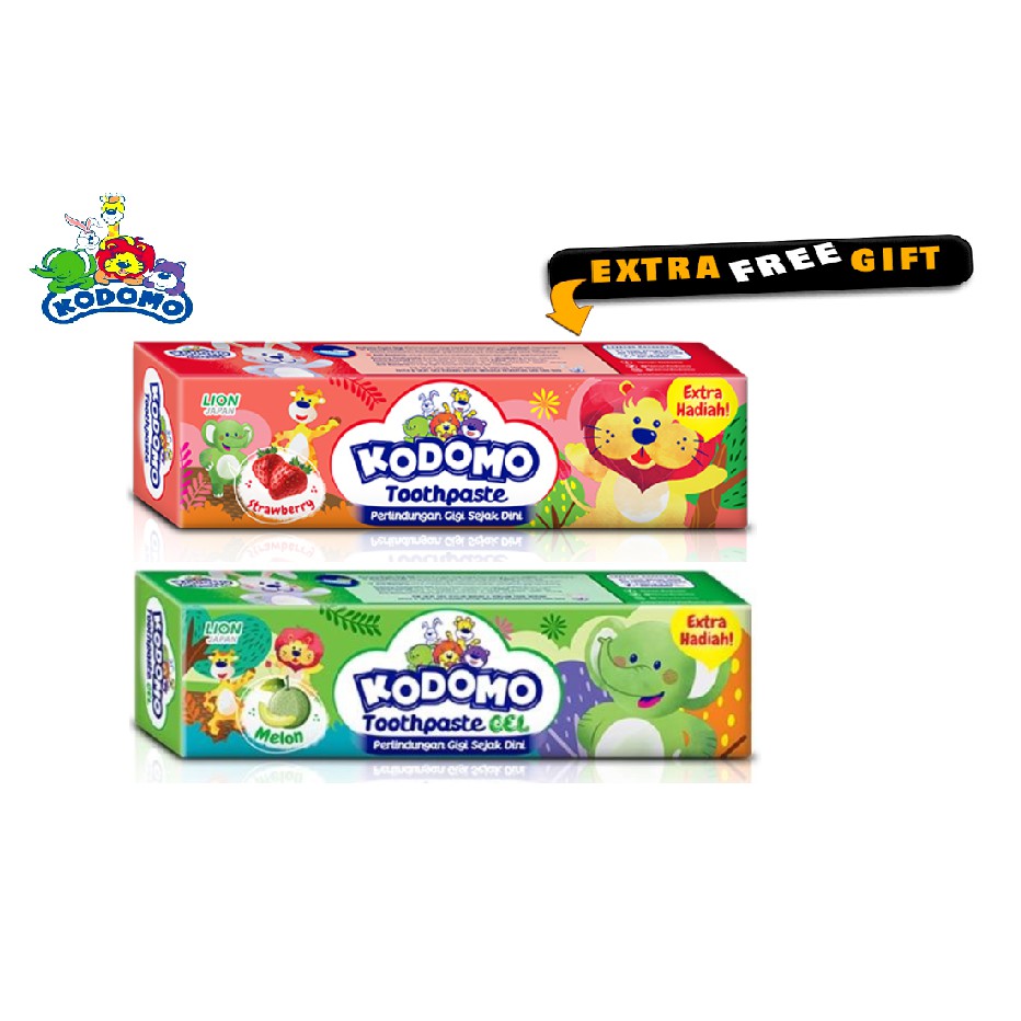 KODOMO LION Children Toothpaste 45g with extra FREE GIFT Inside ...