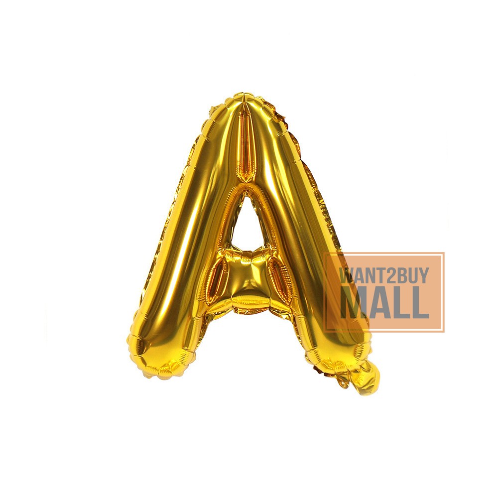 🇲🇾 🏆 16 Inch A-Z 0-9 Alphabet Letters Number Foil Gold Color Party ...