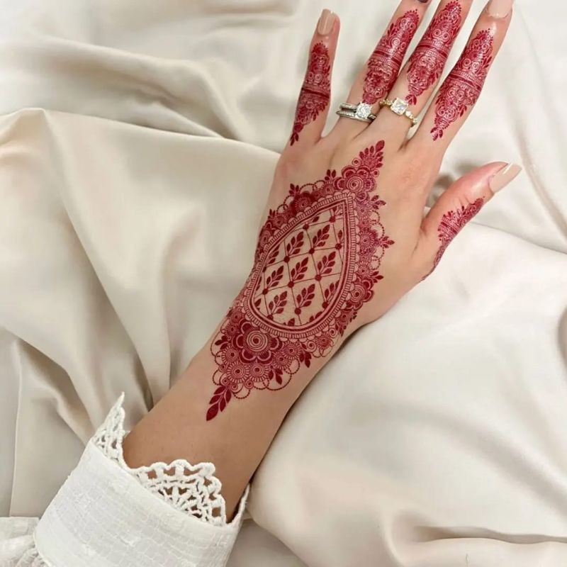 Premium MAROON INSTANT HENNA/HENNA STICKER/TATOO HENNA | Shopee Malaysia