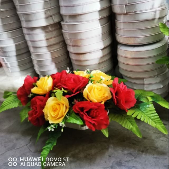 Bunga Gubahan Bentuk Memanjang utk Meja Kopi / almari / Rak TV Raya ...