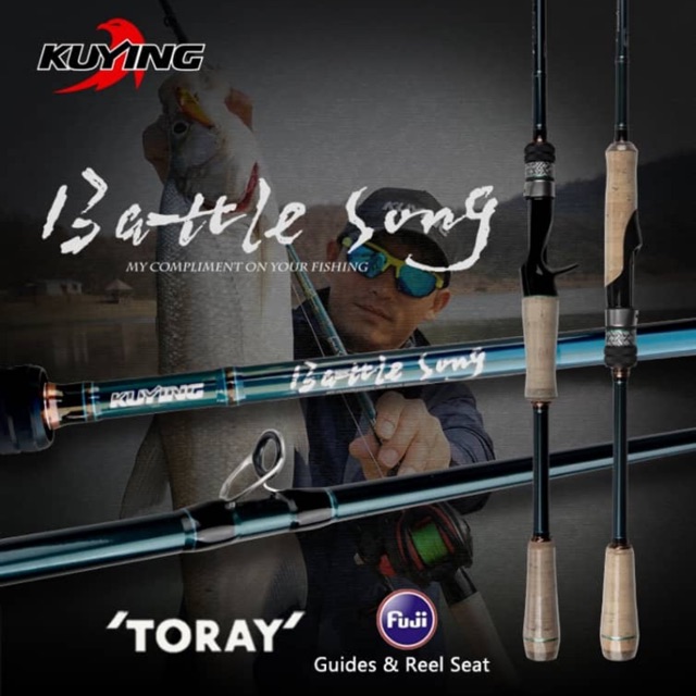 KUYING BATTLE SONG Fishing ROD Spinning & Casting 🔥 | Shopee Malaysia