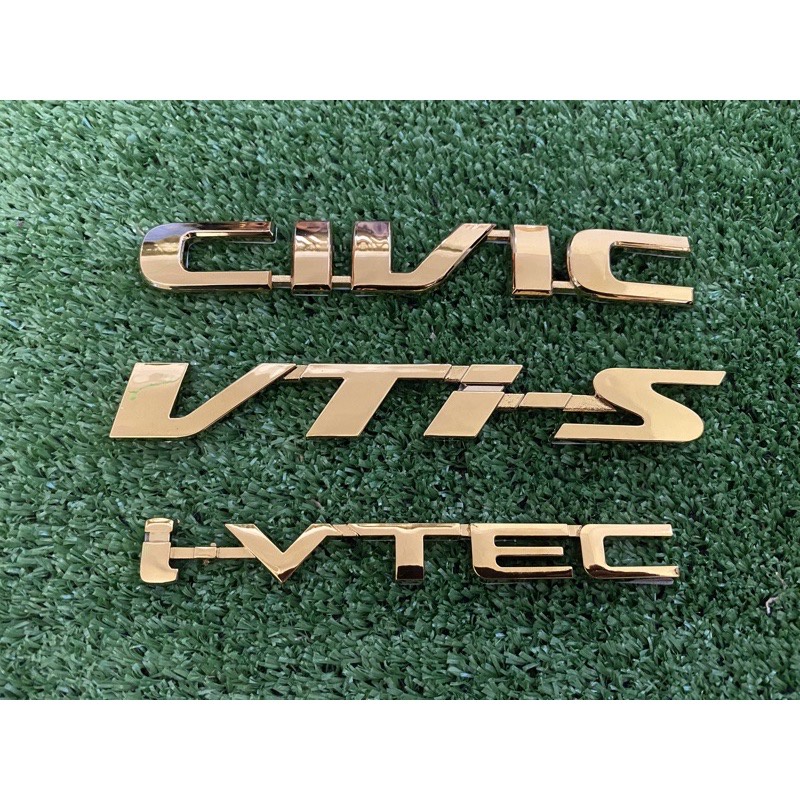 Honda civic es 1.7 vtis emblem logo civic es gold colour civic es rx rs ...