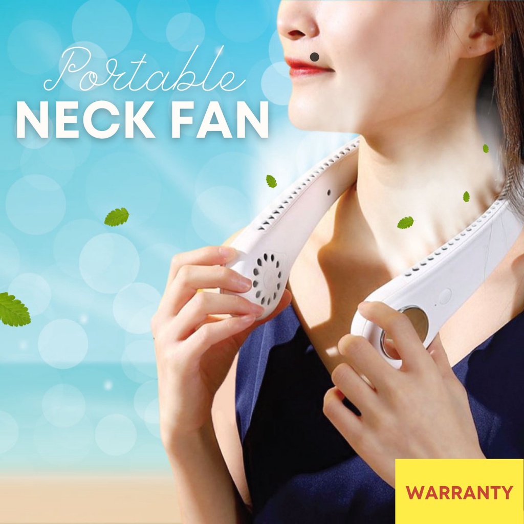 [Ready Stock] Mini Neck Fan Portable Cooling Fan USB Strong Wind ...