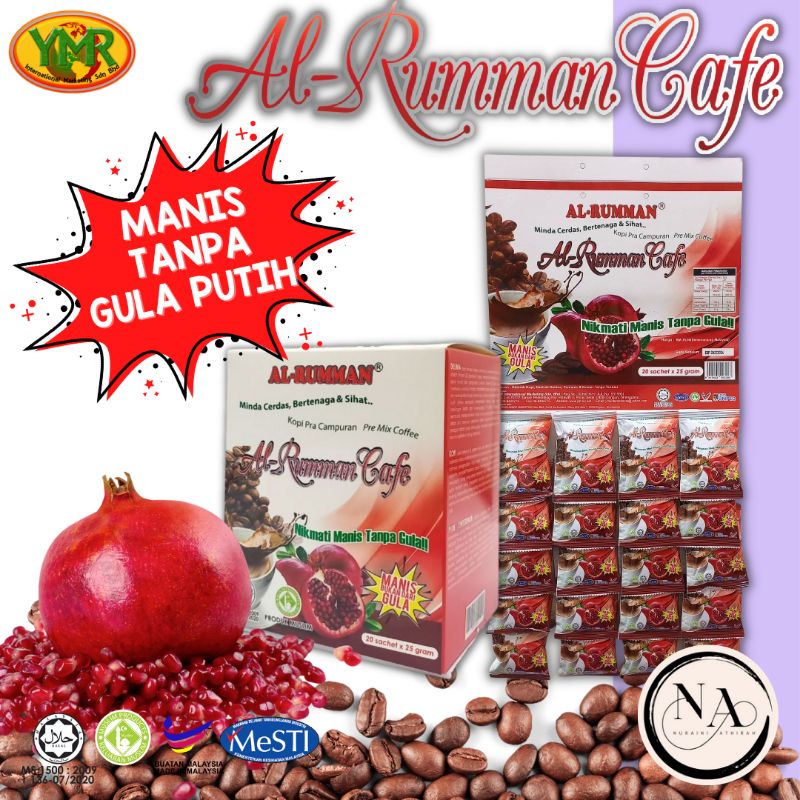 AL-RUMMAN CAFE/KOPI DELIMA MANIS TANPA GULA PUTIH #SIHAT #BERTENAGA #SEDAP #BMF #HALAL #ALRUMMAN ...