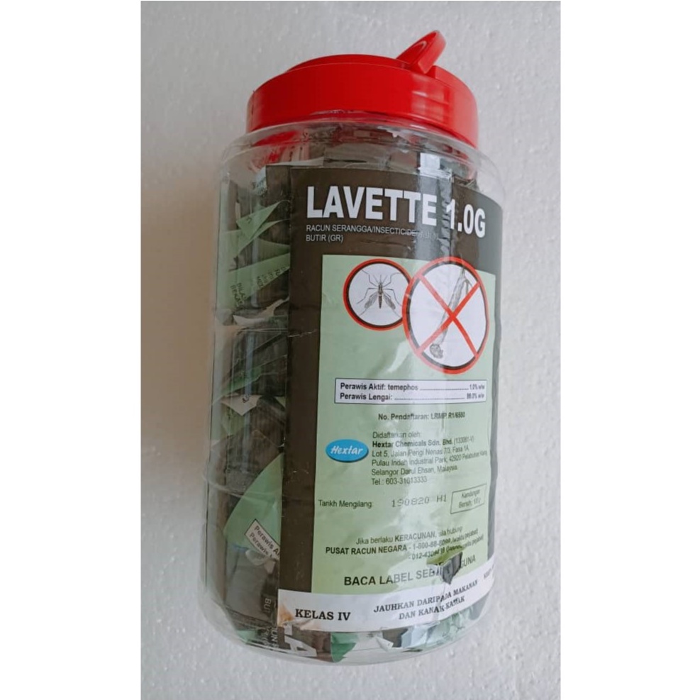 🔥 🔥 LAVETTE 1.0G (1Jarx100gx18packs), Kill Mosquitoe Larvae, Ubat ...
