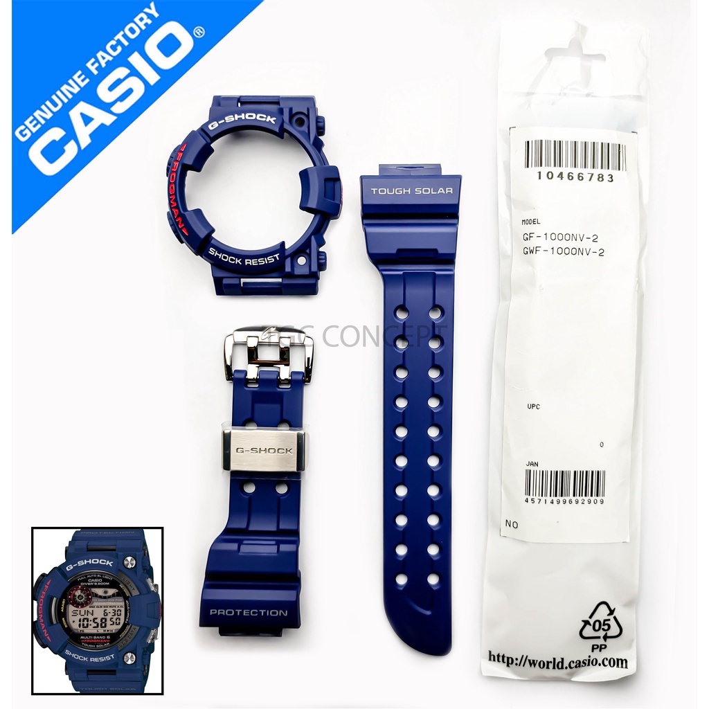 ORIGINAL BAND BEZEL REPLACEMENT PART WATCH G-SHOCK GWF-1000NV-2 GF ...