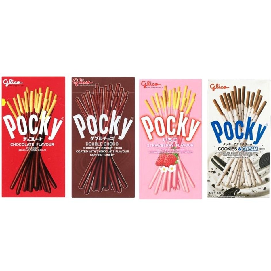 10 PACKS X POCKY BISCUIT STICKS 40g - CHOCOLATE / DOUBLE CHOCO ...