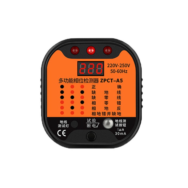 Socket Test Phase Detector Power Polarity Voltage Tester Electroscope ...