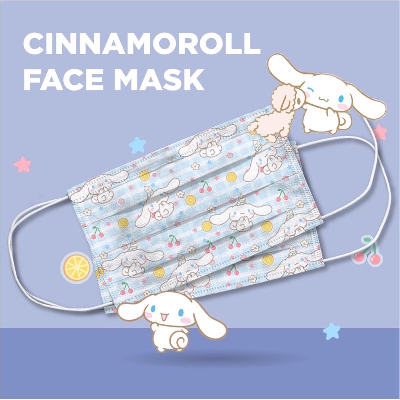 Cinnamoroll 3ply Cartoon Design Disposable Adult Face Mask 10pcs/pack ...