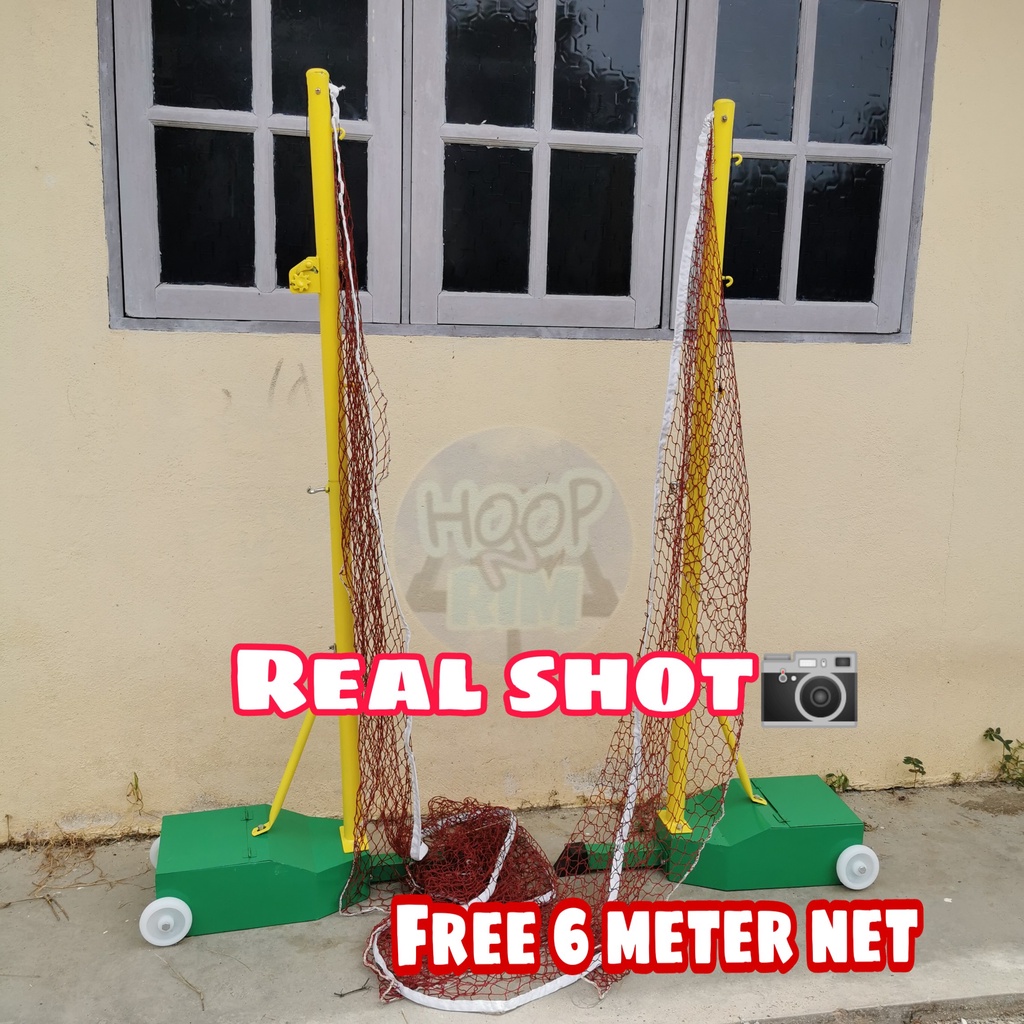 🇲🇾Professional portable moveable badminton court net full set with ...