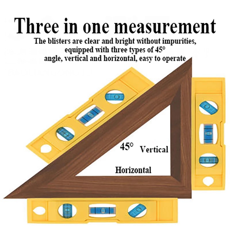 KIPRUN Mini 3 Bubble Level Ruler with Keychain Level Horizontal Ruler 3 ...