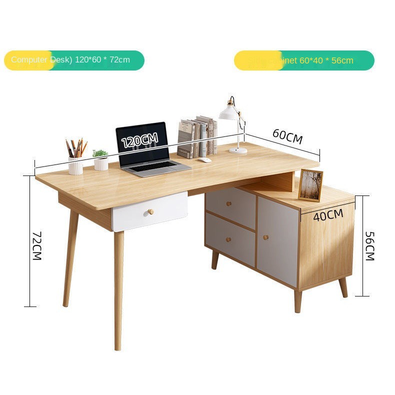 Nordic computer desk simple desktop home student writing study table ...