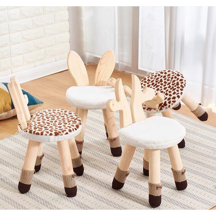 Kid Chair/ Wood stool/ Animal Wood Stool/ Rabbit Stool/ Deer Stool/Kid ...