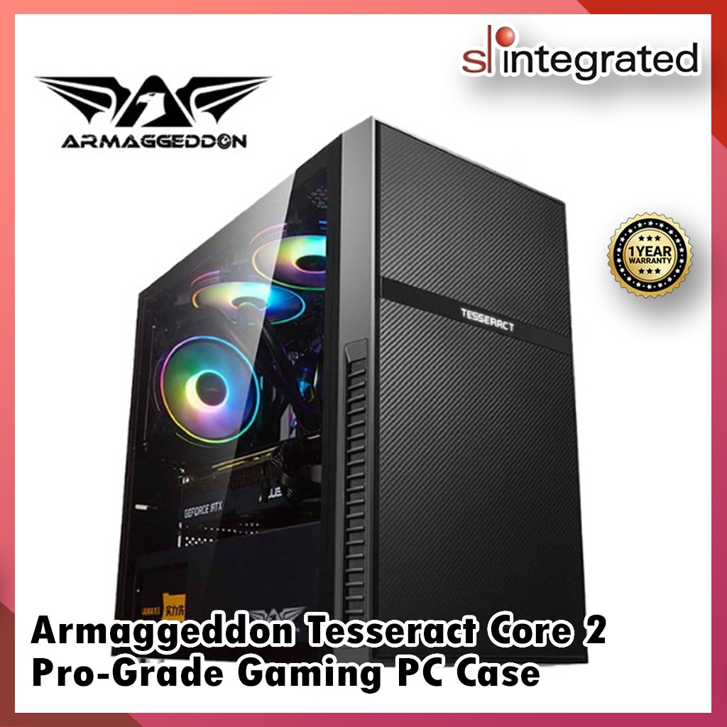 Armaggeddon Tesseract Core 2 Pro-Grade Gaming PC Case with Tempered ...