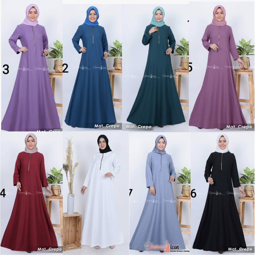 New! Plain Jubah with front zip! | Shopee Malaysia